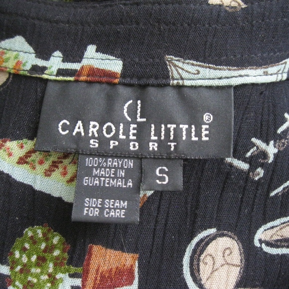 Carole Little | Dresses | Vintage Carole Little Long Dress Black Sz S ...